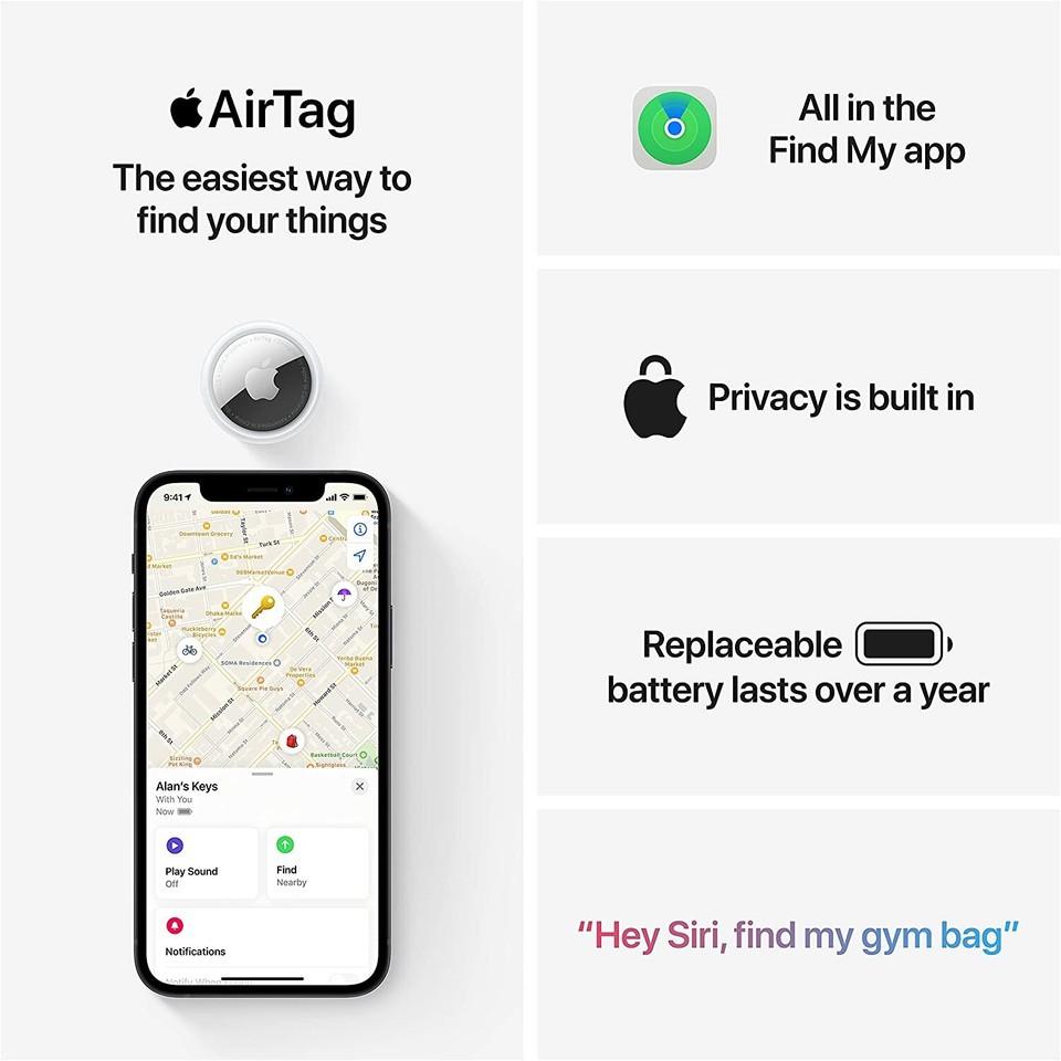 NEW - Apple Air Tag - 1 Original Apple AirTag for iPhone & iPAD MX532AM ...