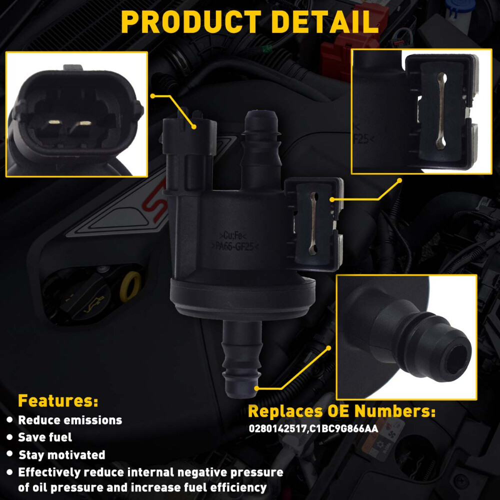 0280142517 Fuel Evaporation Purge Valve For Ford Fiesta Focus C1B1 ...