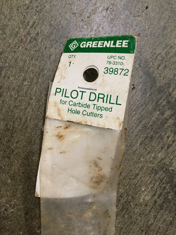 Greenlee Pilot Drill Compatible with Hole Cutters, 39872 | eBay