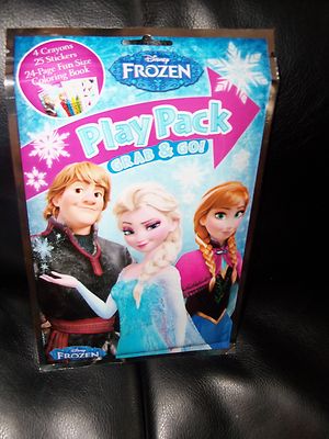 Disney Frozen Play Pack Grab & Go Color Book, Crayons/Stickers NEW ...