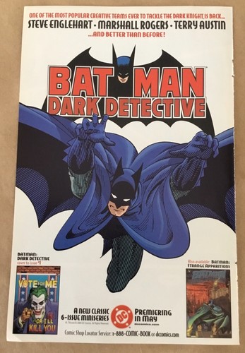 Batman Dark Detective 2005 Print Ad art comic promo illustration Terry ...