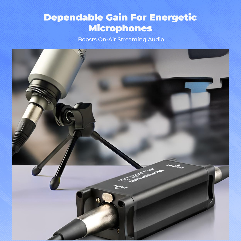 Inline Preamp Low Noise Microphone Booster High Quality Sound | eBay UK