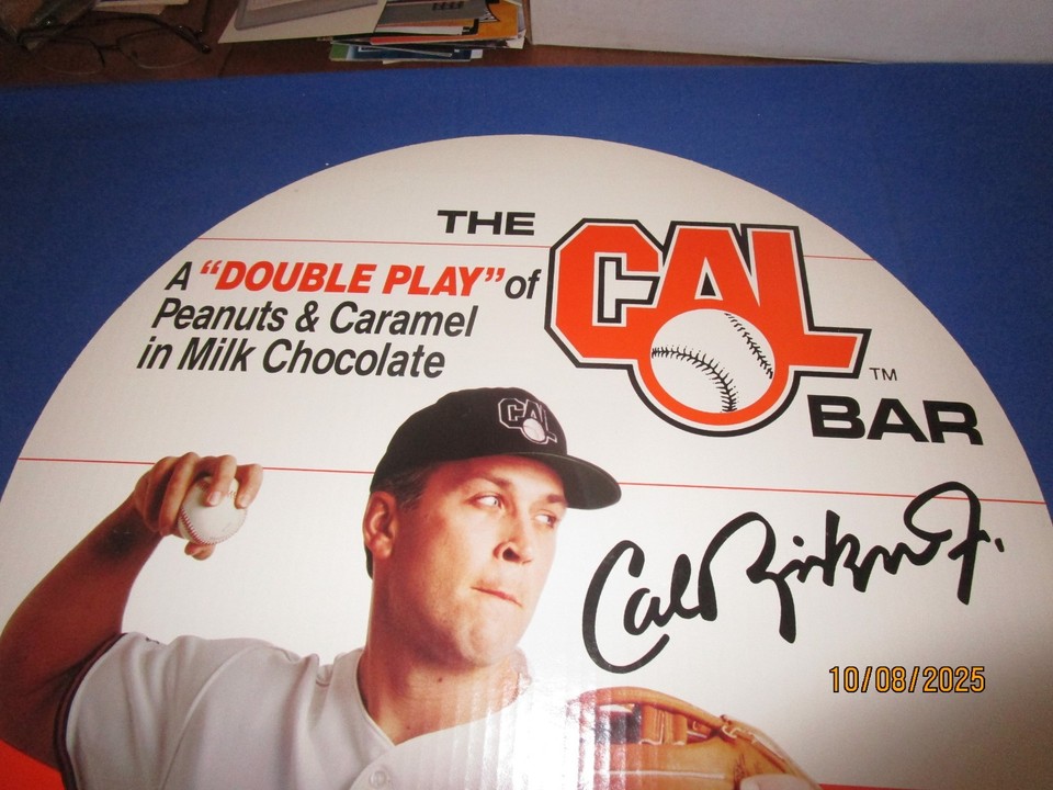 Cal Ripken Baltimore Orioles Cal Baseball Candy Bar Cardboard Sign ...