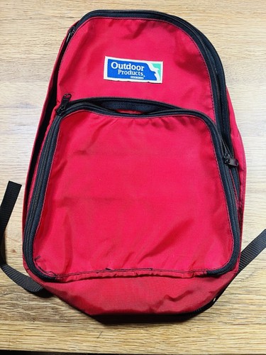 Vtg 80s 90s OUTDOOR PRODUCTS Red HIKING BACKPACK Day Trip Camping Gear ...