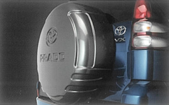 Toyota Prado 120 Series Spare Wheel Cover Grey PZQ3360080 for sale ...