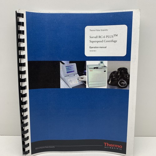 Thermo Sorvall RC-6 Plus Superspeed Centrifuge Operation User Manual ...