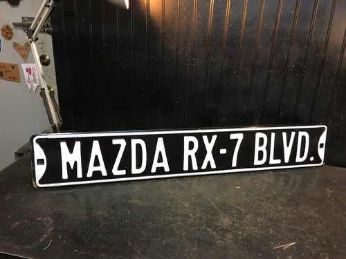 Mazda RX-7 BLVD. Metal Garage Yard Art Sign 36in x 5.5in License Plate ...