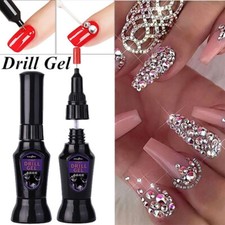 Strong Nail Art Rhinestone Glue GEL Adhesive Resin Gem Crystal Polish ...