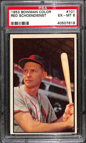1953 Bowman Color #101 Red Schoendienst PSA 6 EX-MT 40507619 | eBay