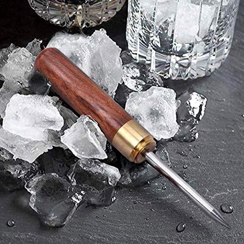 3 Pcs Ice Pick Stainless Steel With Wooden Handle And Safety Cover ...