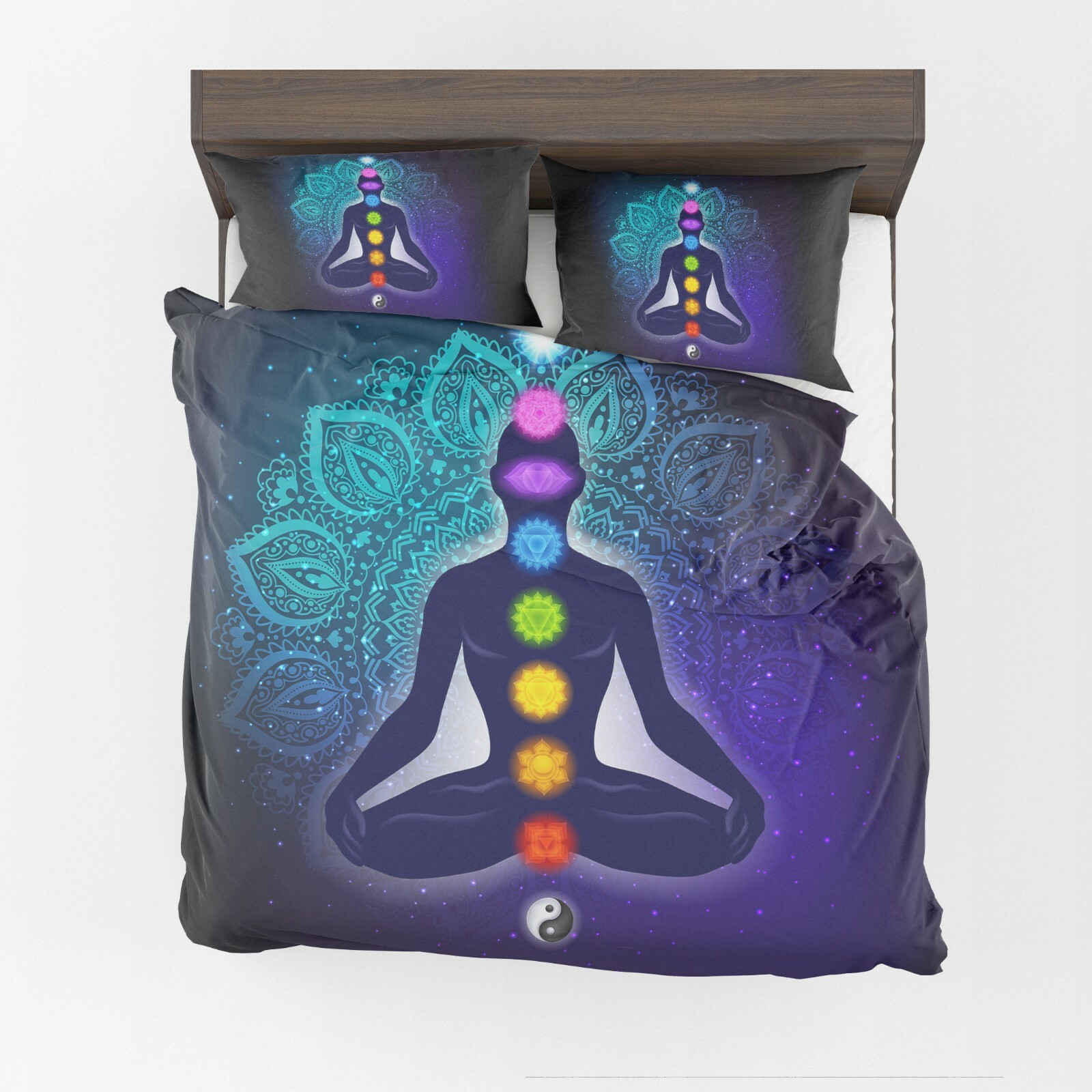 Chakra Meditation Comforter or Duvet Cover chakras bedding spiritual ...