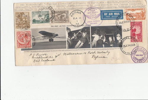 1934 NEW ZEALAND VIA AUSTRALIA TO PAPUA FIRST FLIGHT COVER / ULM | eBay