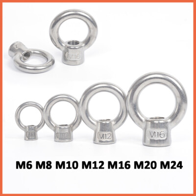 Ringmutter A2 Edelstahl V2A Ring Öse Mutter Zurrösen M6 M8 M10 M12 M16 ...