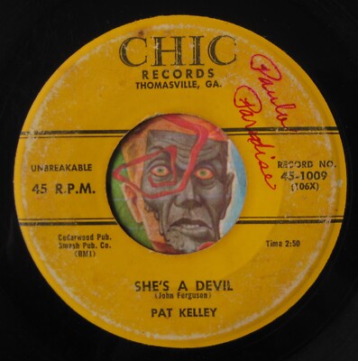 HEAR Pat Kelley 45 She's A Devil / Stranger Dressed In Black rockabilly ...