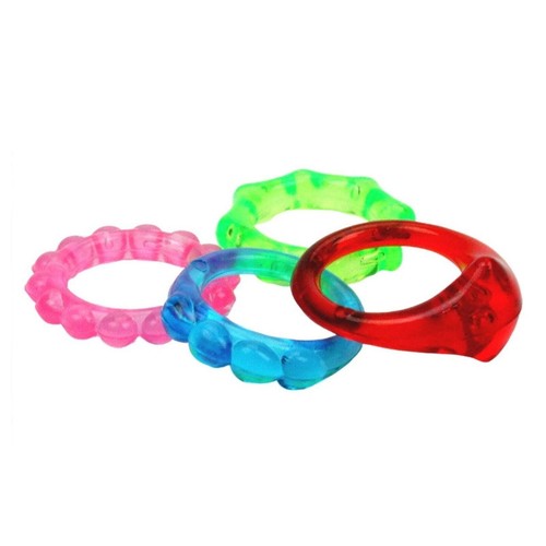 Girls Party Favours Novelty Coloured Plastic Gem Rings Pack of 72 ...