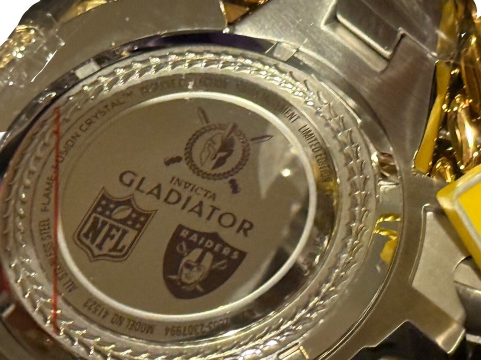 Invicta Reserve NFL LV Raiders Men's 55mm Gladiator Limited Watch w ...