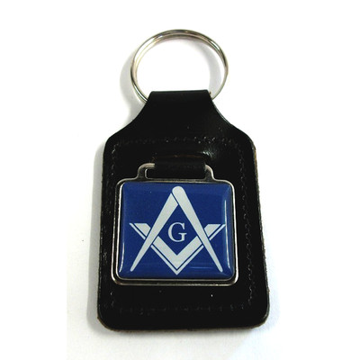Masonic "G" Freemason Keyring - Blue, Black Leather Key Fob | eBay UK