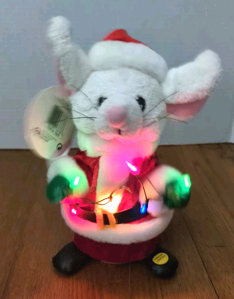 HOLIDAY PALS Dancing Singing Mouse Santa w/tags Sings Dances Lights Up 2003 | eBay