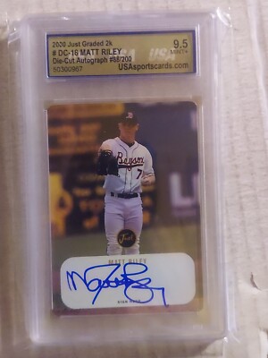 2000 Just Graded 2K die cut Autograph matt Riley /200 usa 9.5 | eBay