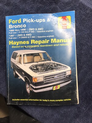 Hayes Ford Pickup And Bronco Repair Manuel 1980-1996 36058 | eBay