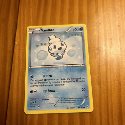 Pokémon TCG Breakthrough Vanillite Regular Uncommon 43/162 | eBay