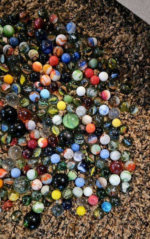 LOTS OF VINTAGE OLD TOY MARBLES SMALL LARGE VARIETY | eBay