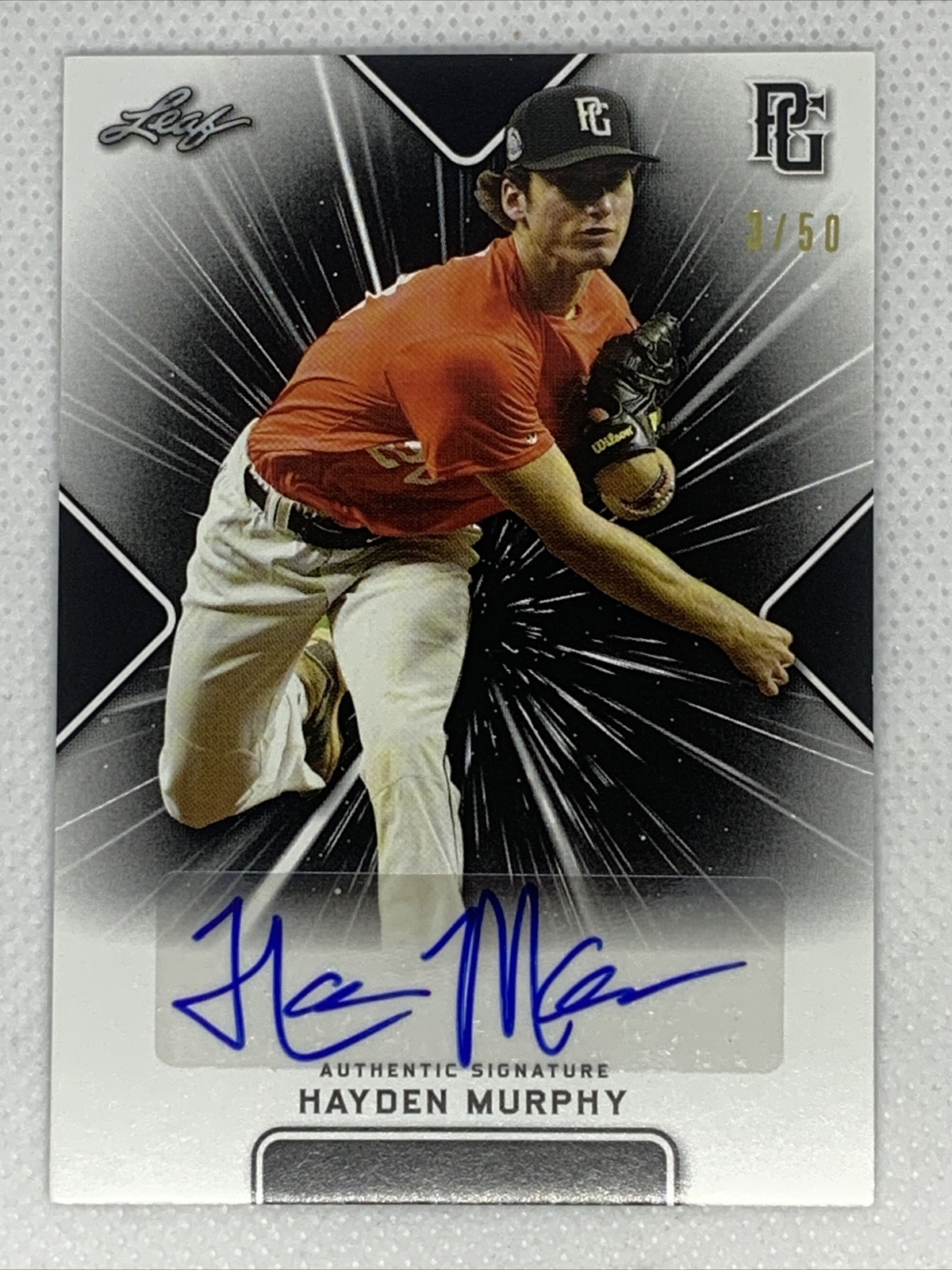 2021 LEAF PERFECT GAME AUTO HAYDEN MURPHY BLACK PAPER 3/50 | eBay