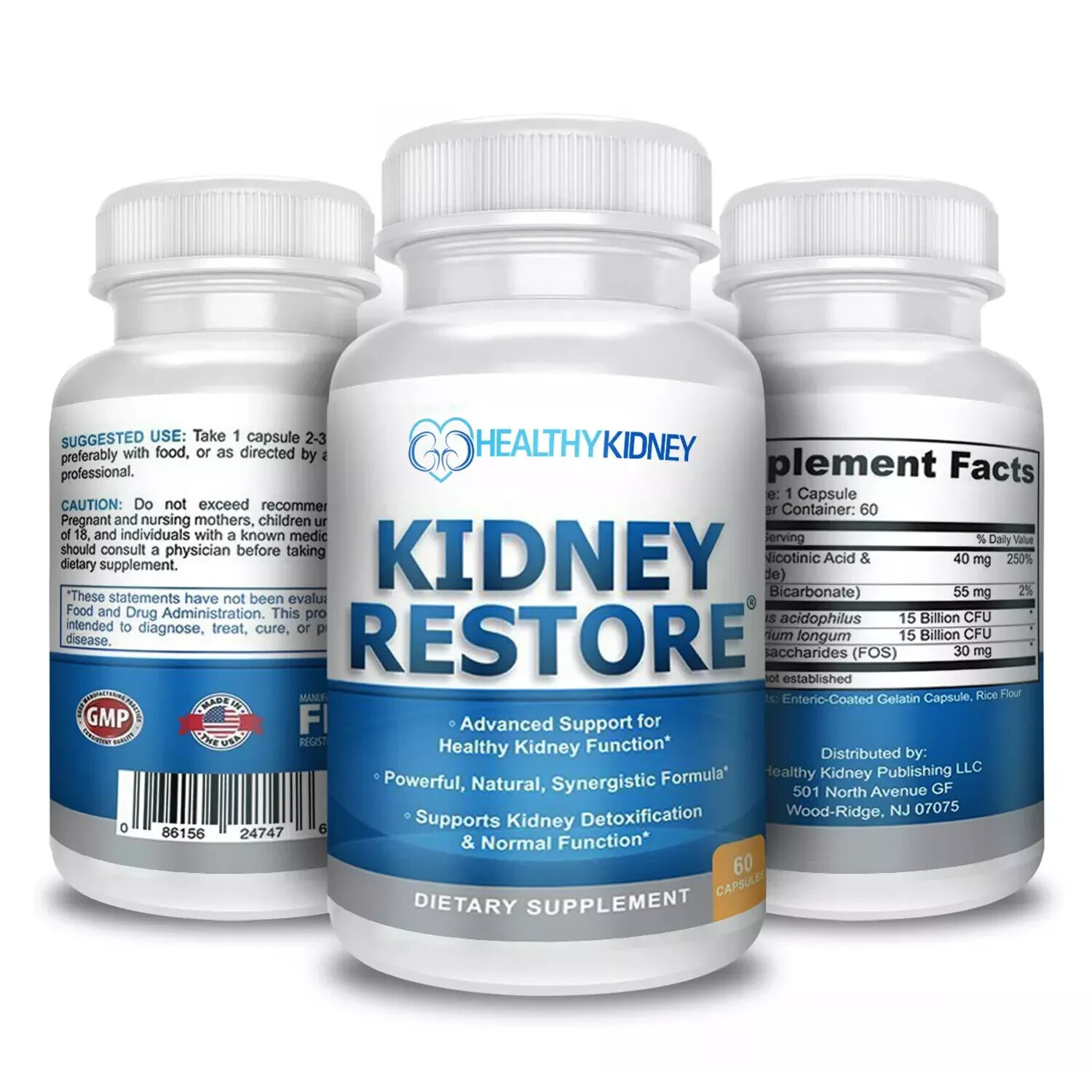 Kidney Restore Healthy Support Detox Supplement - 60 Count for sale ...