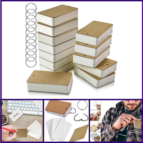 500Pcs Flash Cards 2x3 Inch Index Cards with Ring Lined Note Card Bood ...