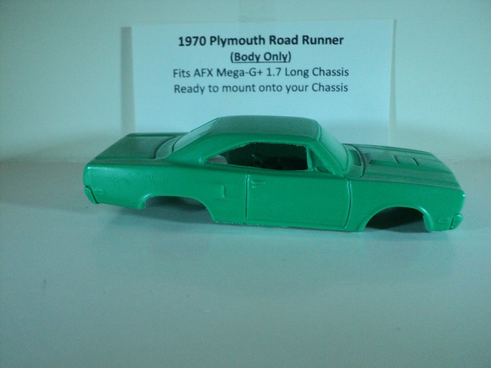 HO scale Slot Car Custom Resin body only NeonGreen Plymouth Road Runner ...