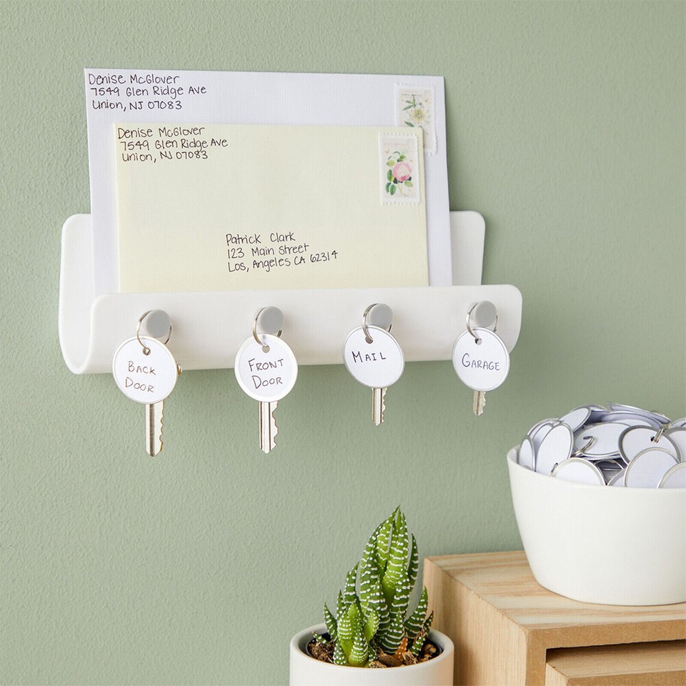 US 100-200 Pack Blank Paper Key Tags with Labels and Metal Rims, 1-Inch ...