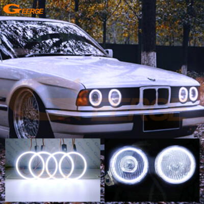 For BMW 3 5 7 Series E30 E32 E34 Ultra Bright COB Led Angel Eyes Kit ...