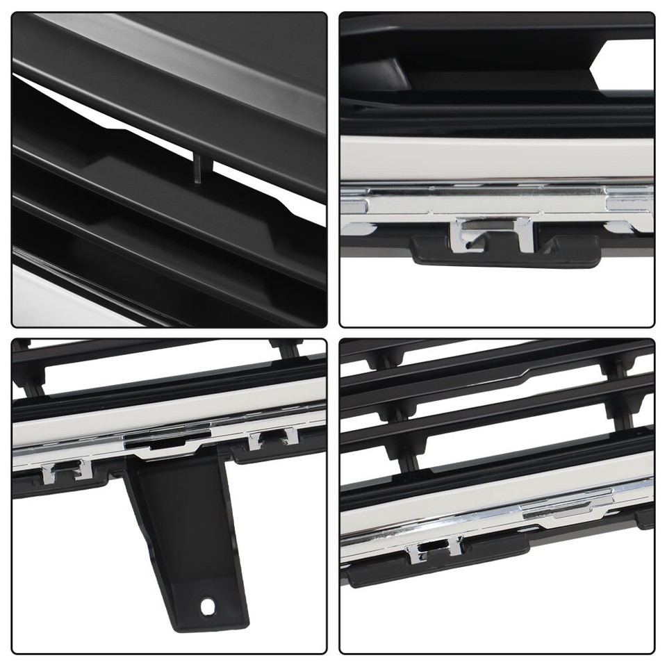 For 2015-2020 Chevrolet Colorado Front Upper Grille W/Chrome Trim Black ...