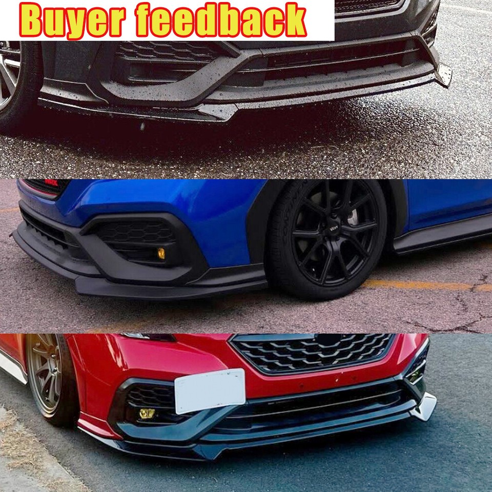 For 22-26 Subaru WRX VB V2 JDM S Style Front Bumper Lip Splitter Kit ...