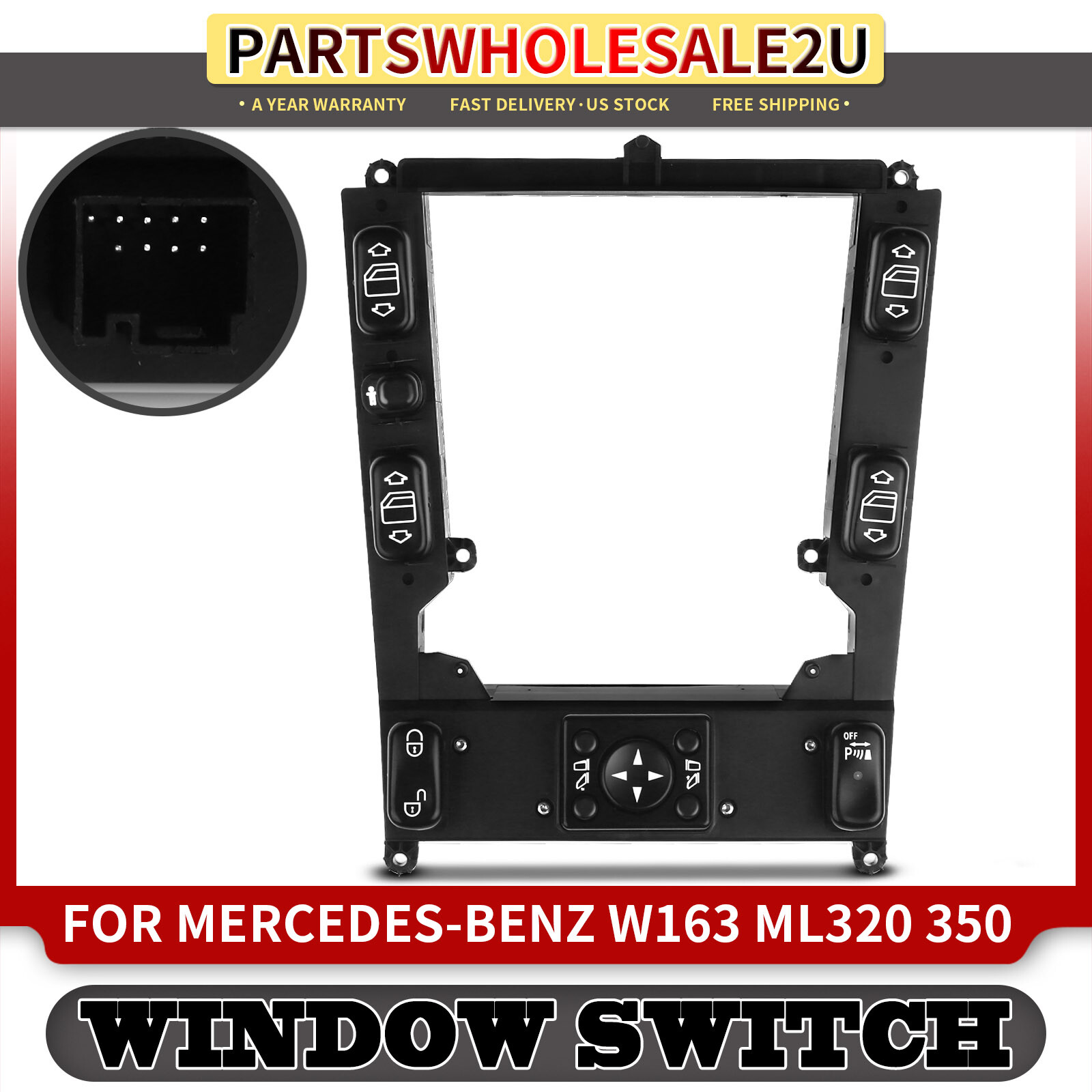 Power Window Control Switch for Mercedes-Benz W163 ML320 ML350 ML500 ...