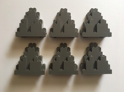 LEGO Lot of 6 Old Dark Gray Rock Panel 3 x 8 x7 LURP Lot MOC | eBay