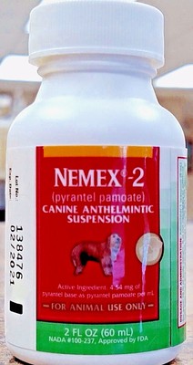Nemex-2 Oral Liquid Dog Wormer 60 ml Pyrantel Pamoate 87219045077 | eBay