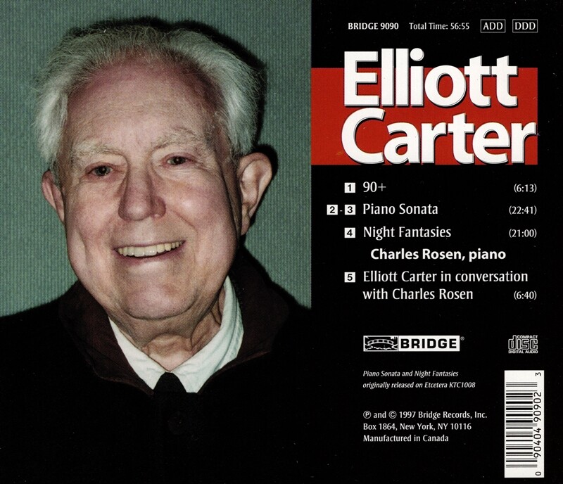 Charles Rosen - Elliott Carter The Complete Music for Piano CD Bridge ...