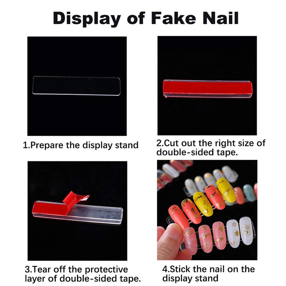 Transparent Double Sided Mounting Tape Reusable Strong For Nail Art ...