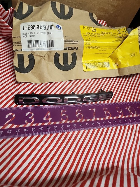 Dodge Black Letters Emblem Chrome BAGDE OEM 11RTD1550C for sale online ...