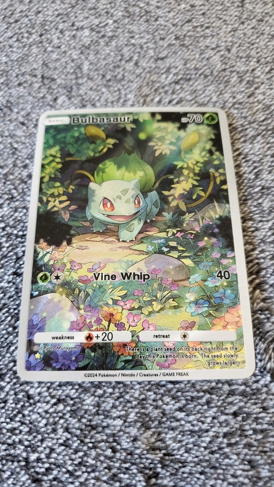 ART CARD ~ Pokemon Pocket TCG Bulbasaur Illustration Immersive TEXTURED ...