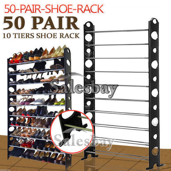 Multi Tiers Portable Steel Stackable Storage Shoe Rack Cabinet ...