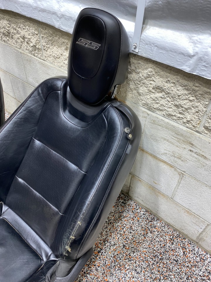 2013 CAMARO SS OEM SEAT SET FRONT REAR BLACK LEATHER CONVERTIBLE SEATS ...