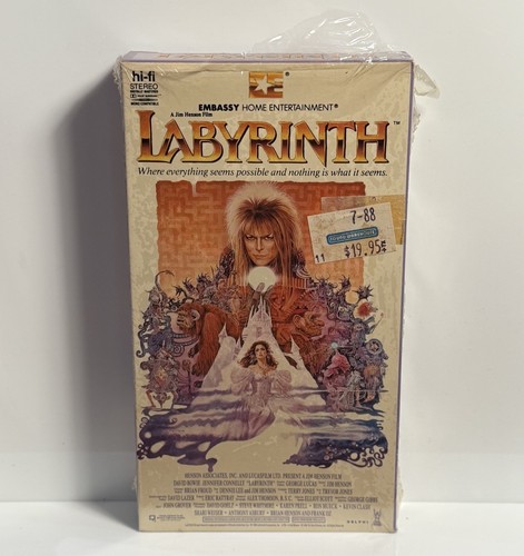 Labyrinth 1986 VHS Fantasy Film Jim Henson, David Bowie, Jennifer ...