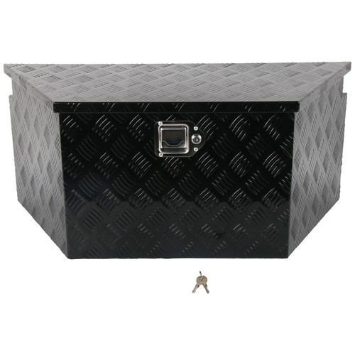 34"x14.5"x15" Aluminum Black Truck Tool Box Trailer Bed Storage Toolbox ...