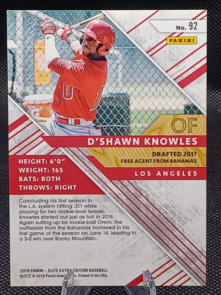 2019 Panini Elite Extra Edition D'Shawn Knowles Aspirations /150 | eBay