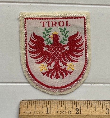 Tirol Tyrol Austria Alps Osterreich Eagle Crest Souvenir White Felt ...
