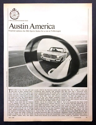 1968 Austin America Sedan Road Test Technical Data Photos Review ...