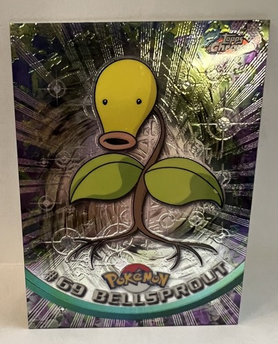 Vintage 1999 Pokemon Topps TV Animation Edition Card #69 Bellsprout Red ...