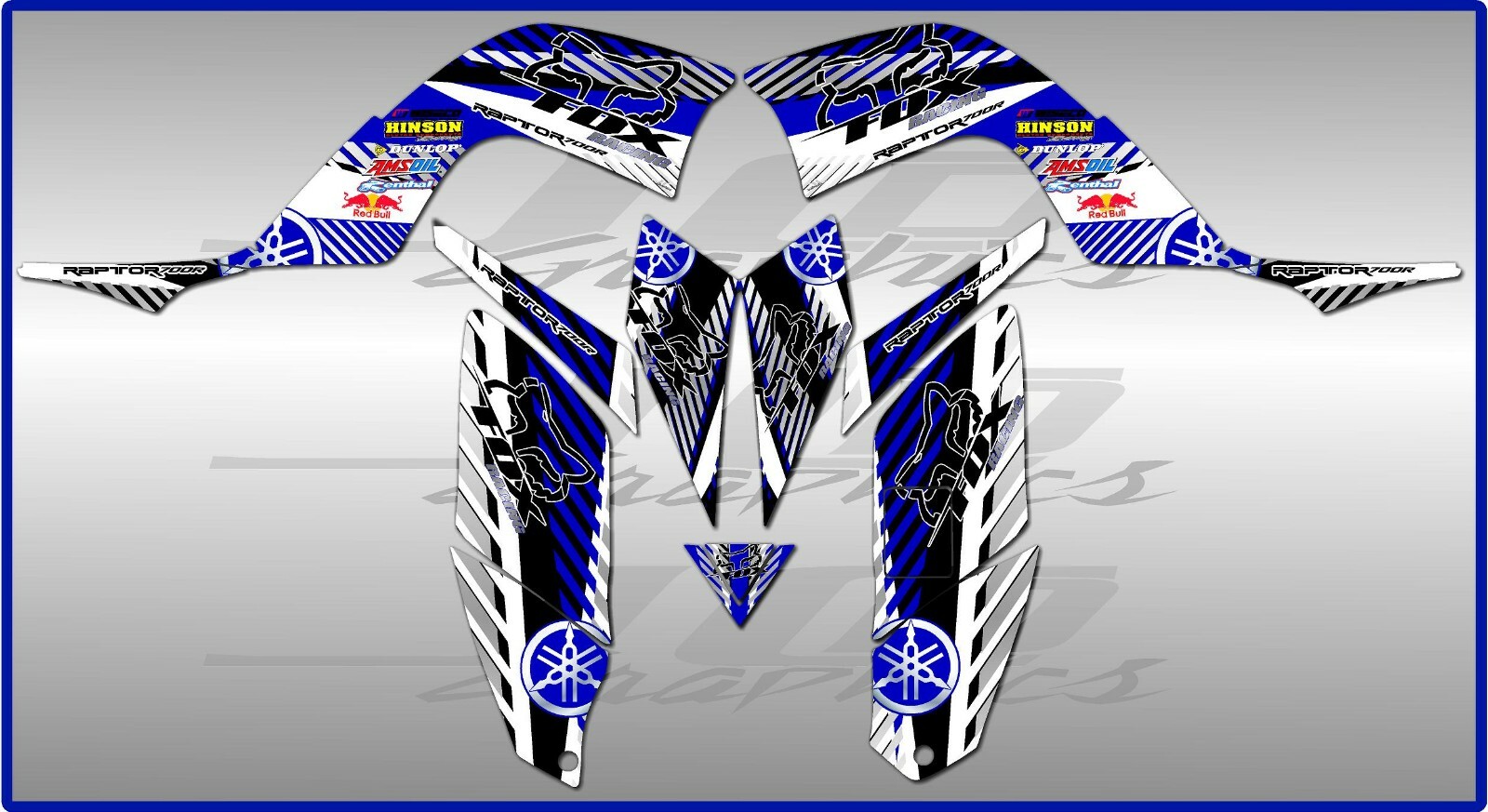 YAMAHA RAPTOR 700R full graphics kit 2006 2012 THICK AND HIGH GLOSS | eBay